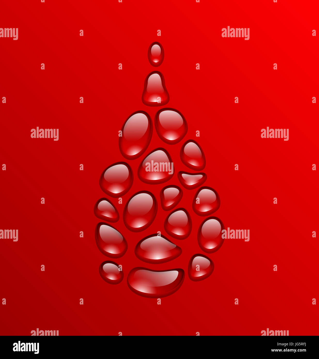 Illustration Blood Drop Made of Drops. Concept Medical Background Stock ...