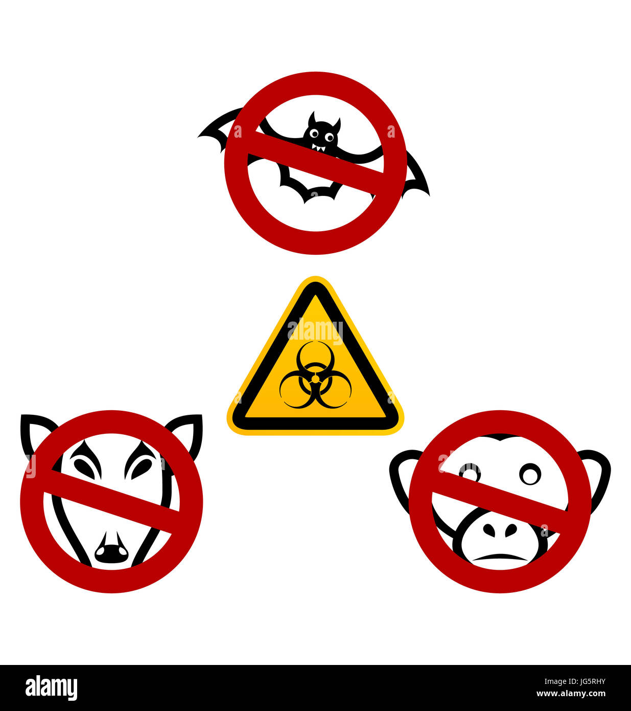 Illustration stop signs in order to avoid disease Ebola virus Stock ...
