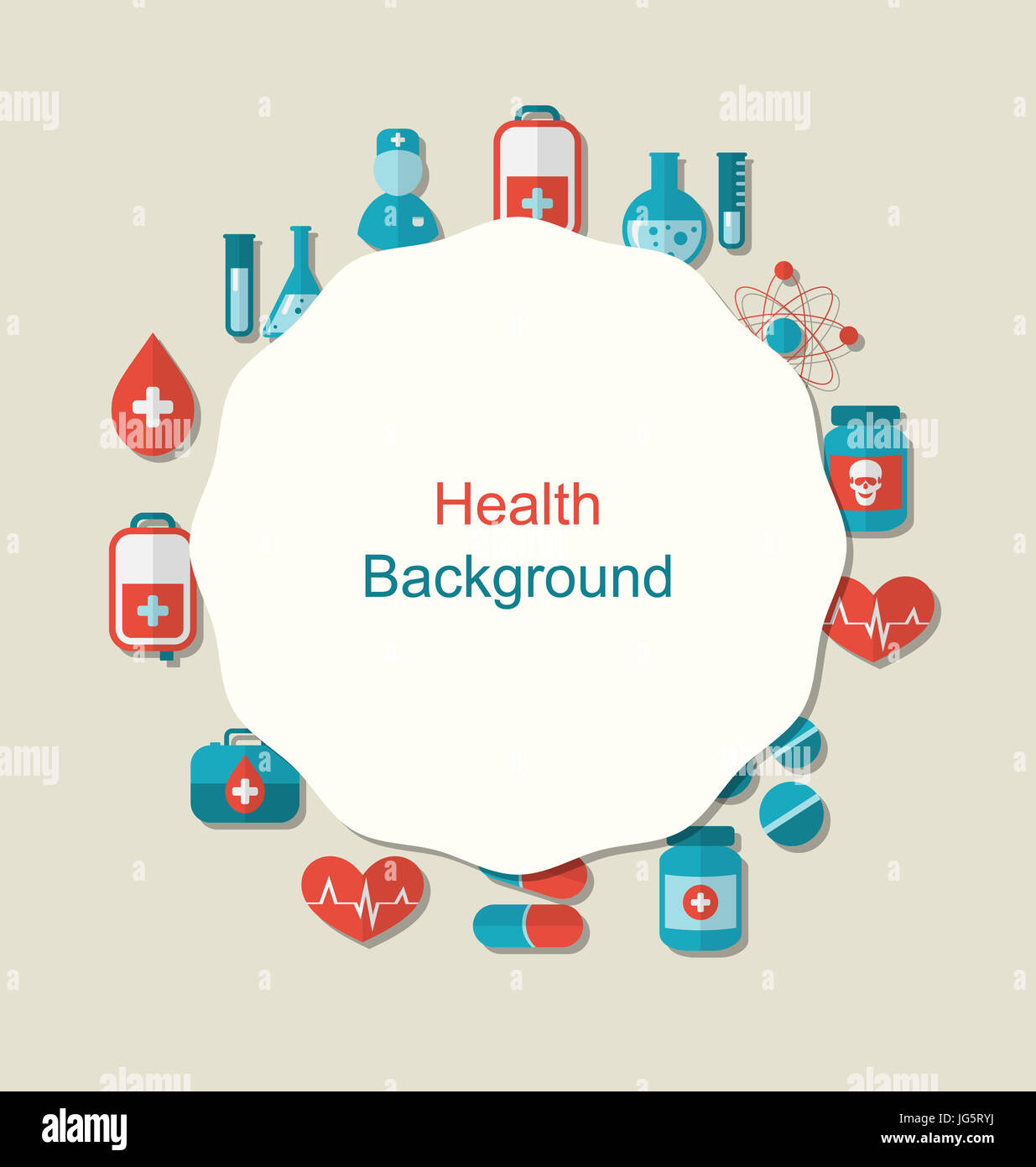 Illustration Health Background with Medical Elements Icons Stock Photo ...
