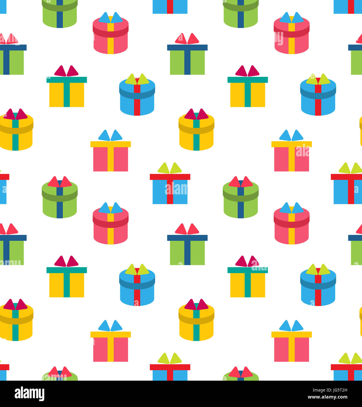 Illustration Seamless Texture of Colorful Present Boxes Stock Photo - Alamy