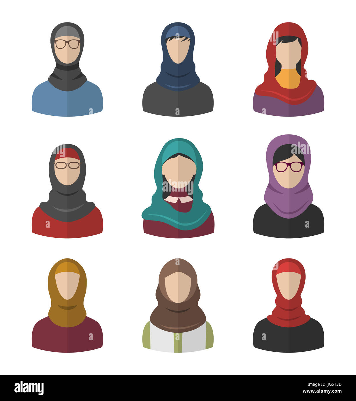 Middle eastern woman avatar hi-res stock photography and images - Alamy