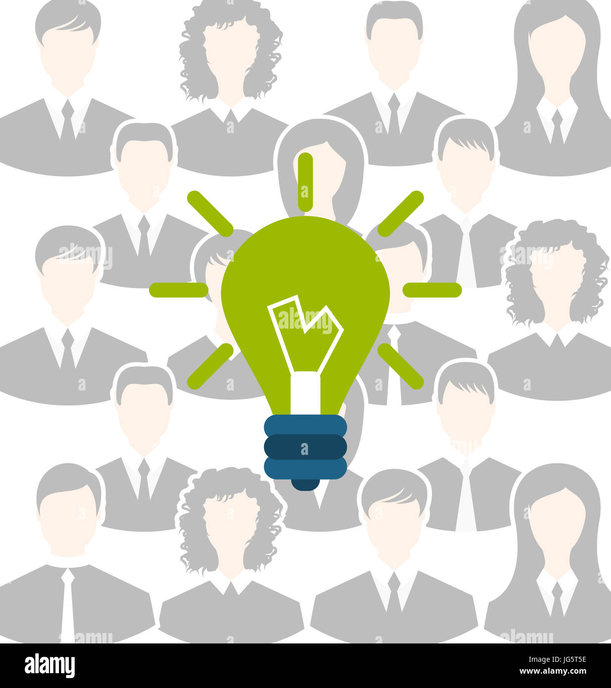 Illustration group of business people gather together, process of ...