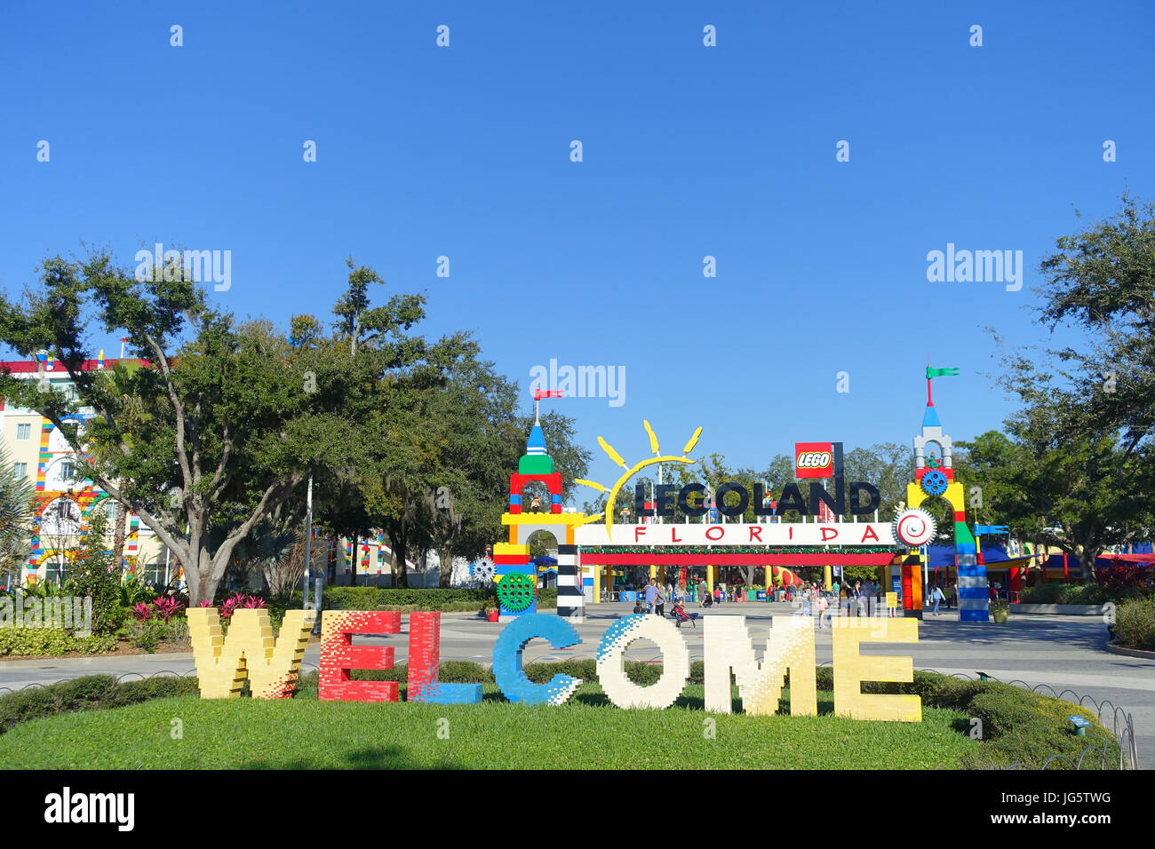 HOUSTON, USA - JANUARY 12, 2017: Welcome sign in the main entrance to ...