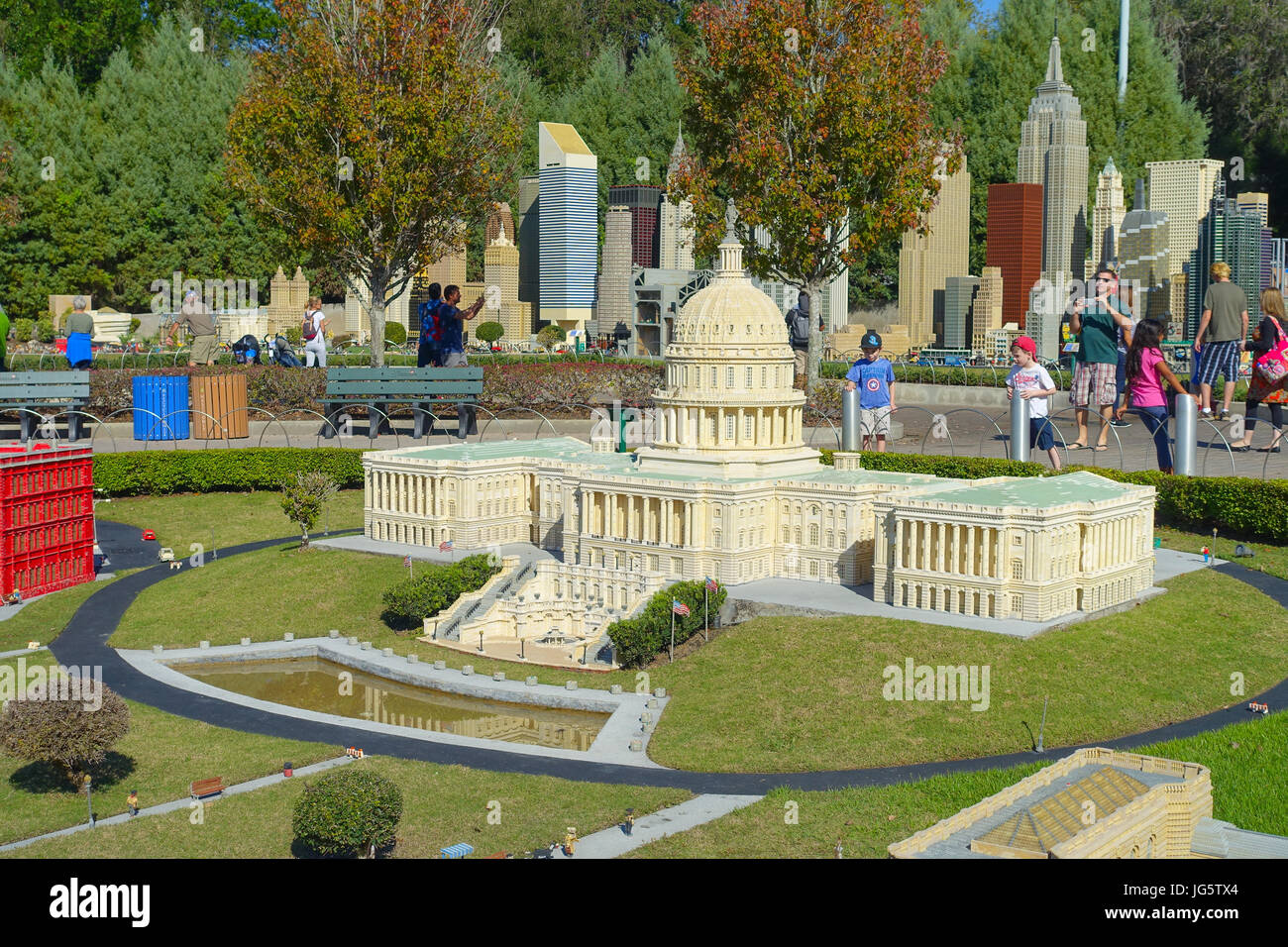 HOUSTON, USA - JANUARY 12, 2017: Miniature of the white house in USA is ...