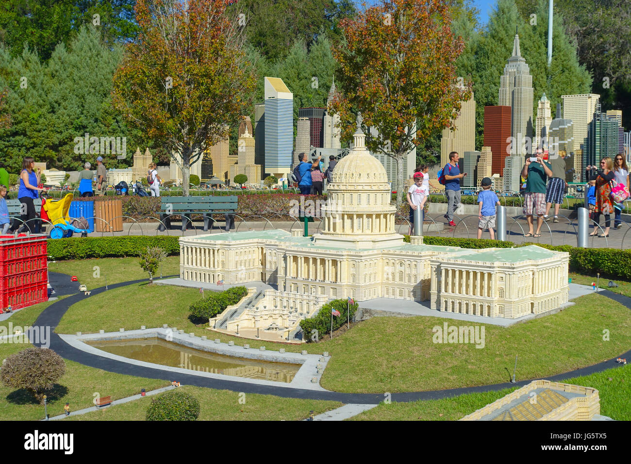 HOUSTON, USA - JANUARY 12, 2017: Miniature of the white house in USA is ...