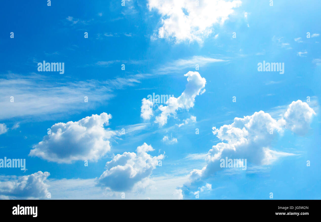 Blue sky white clouds fresh air nature outdoor daylight Stock Photo - Alamy