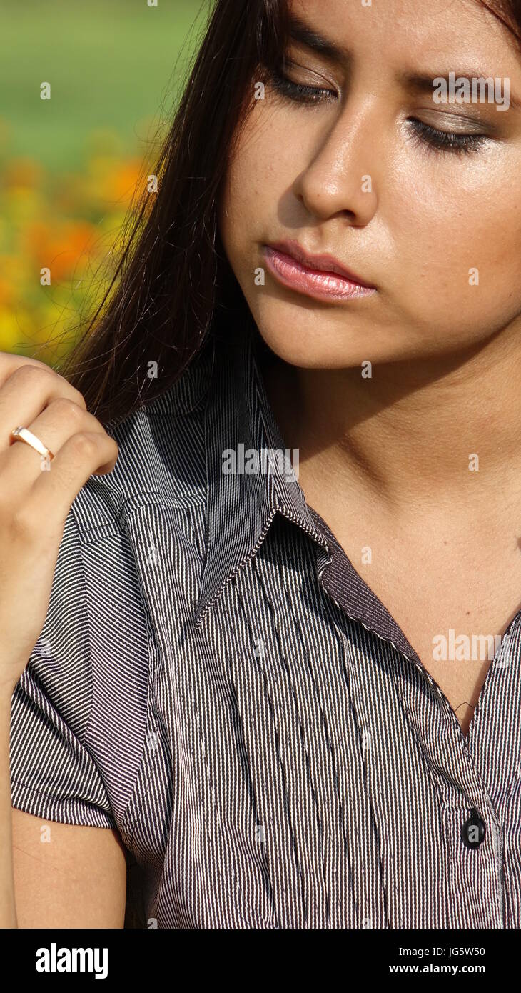 Girl And Apathy Stock Photo - Alamy