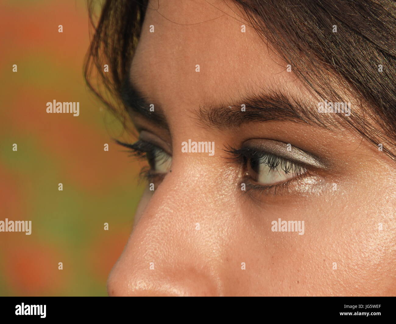 Eyes Of Hispanic Female Teenager Stock Photo - Alamy