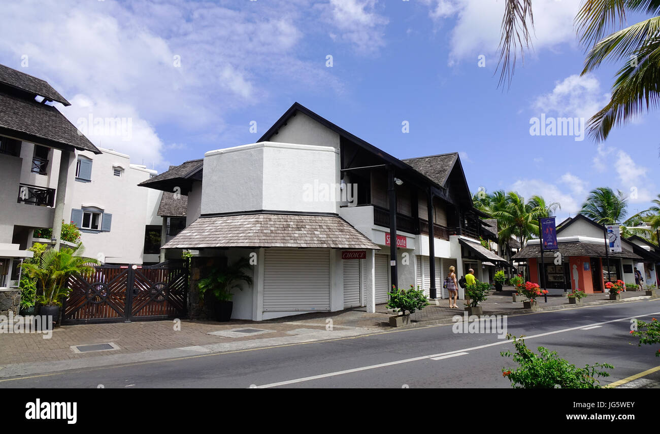Port Louis, Mauritius - Jan 11, 2017. View of main street in Port Louis ...