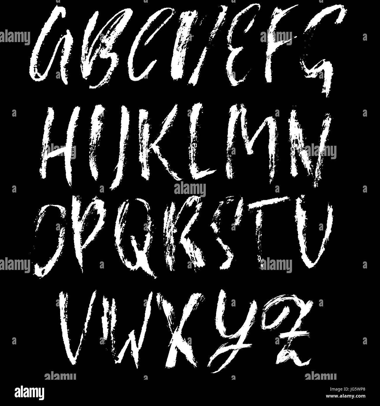 Hand drawn elegant calligraphy font. Modern brush lettering. Grunge ...