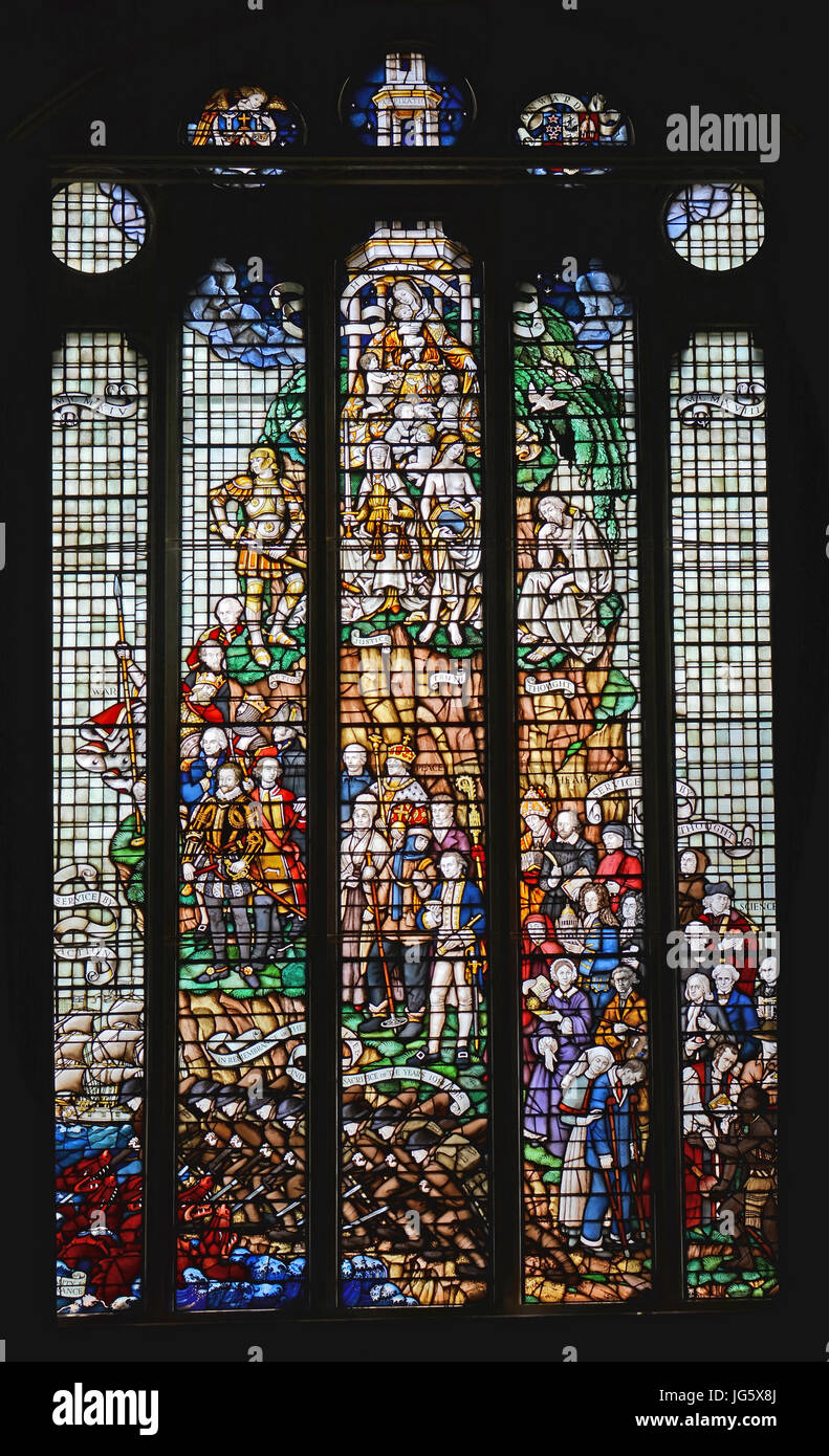Magnificent Stained Glass Window in the Christchurch Great Hall (arts ...