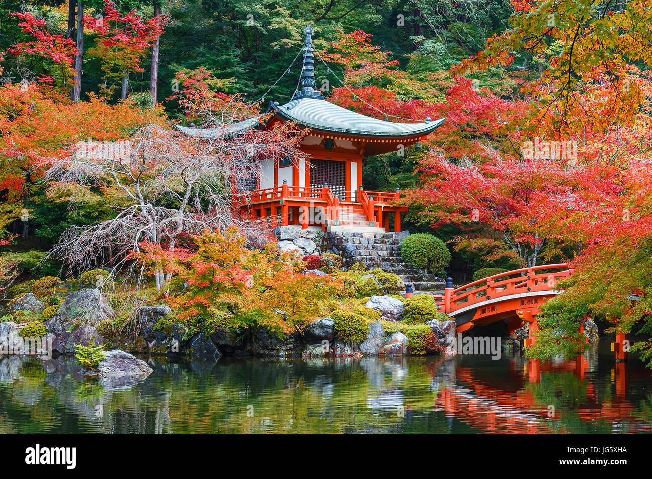 Colorful Autumn at Daigoji Temple in Kyoto, Japan Stock Photo - Alamy