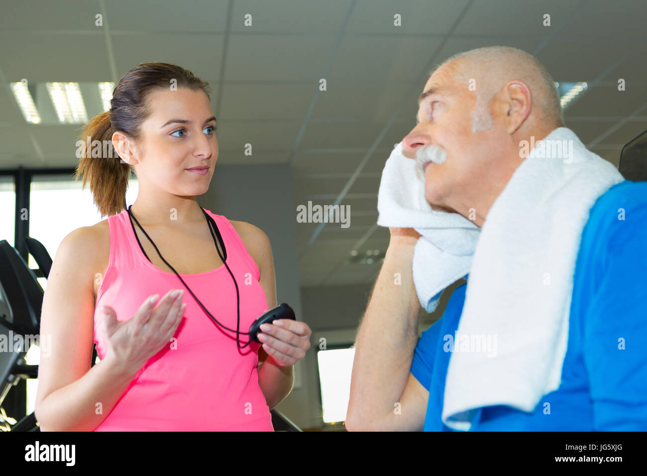elderly man sweating after the exercise Stock Photo - Alamy