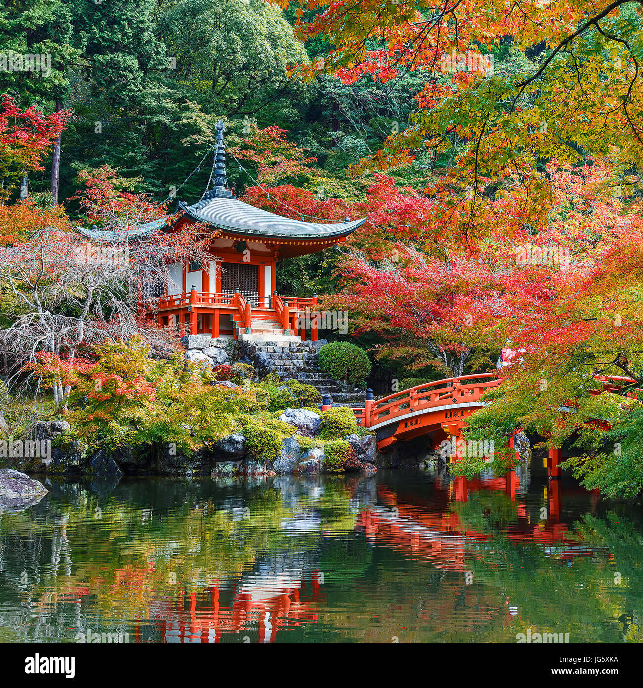 Colorful Autumn at Daigoji Temple in Kyoto, Japan Stock Photo - Alamy