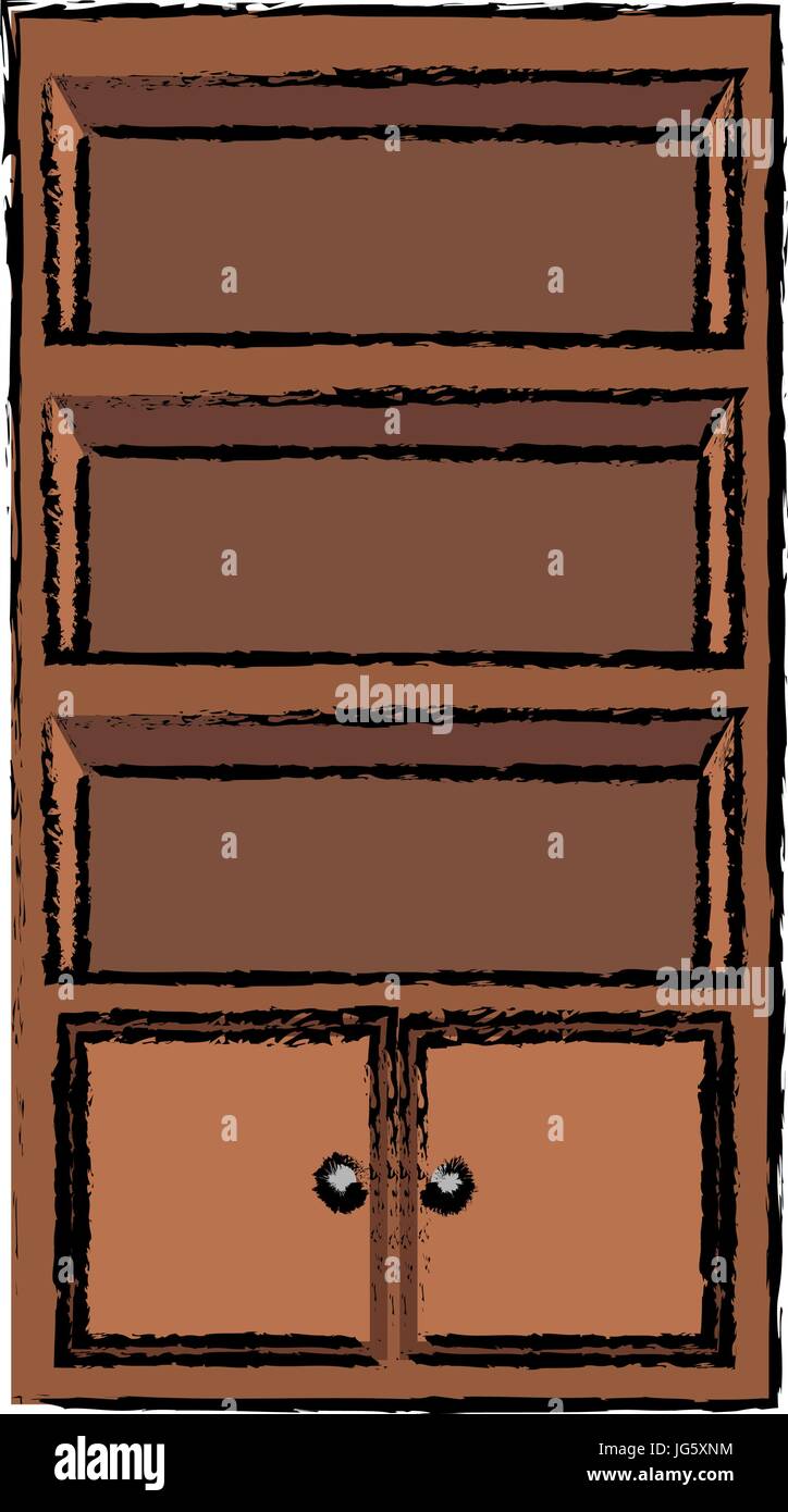 cabinet shelf furniture wooden office empty Stock Vector Image & Art ...
