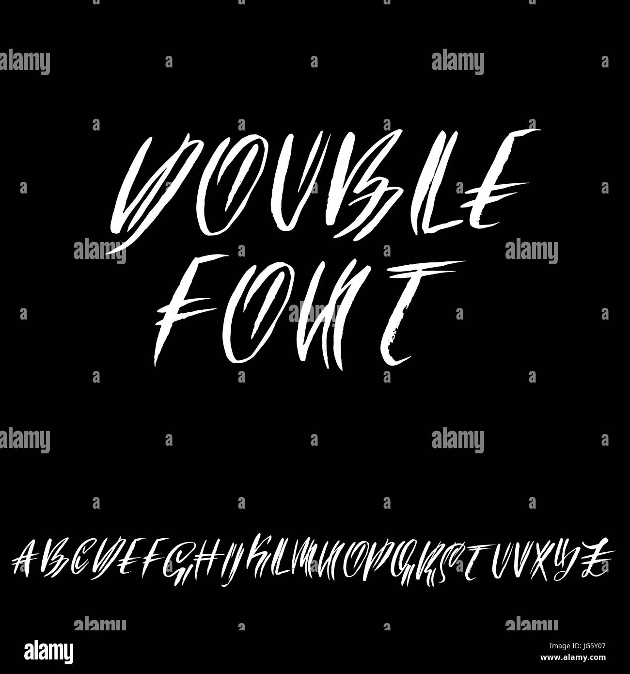 Hand drawn elegant calligraphy font. Modern brush lettering. Grunge ...