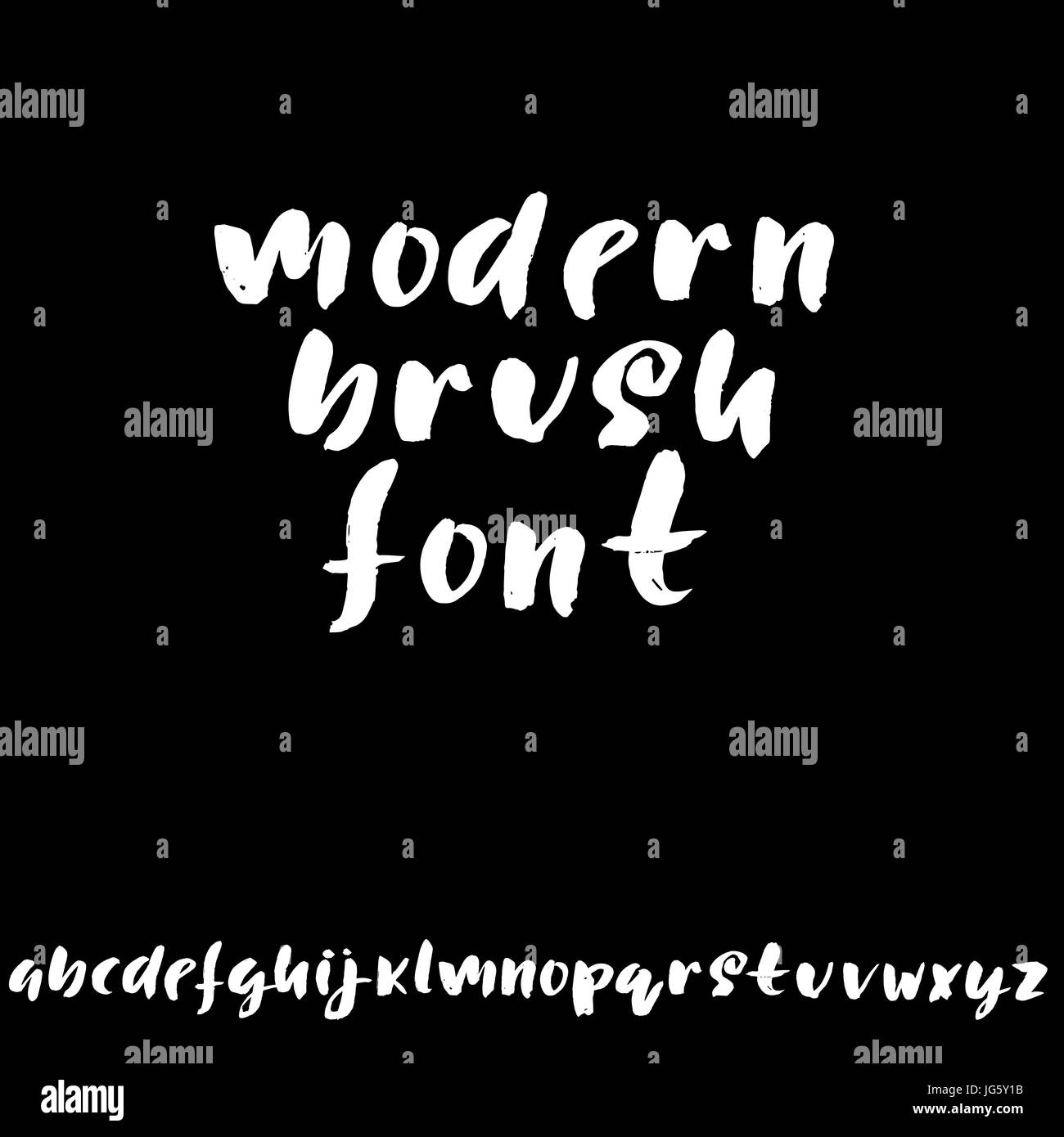Hand drawn elegant calligraphy font. Modern brush lettering. Grunge ...