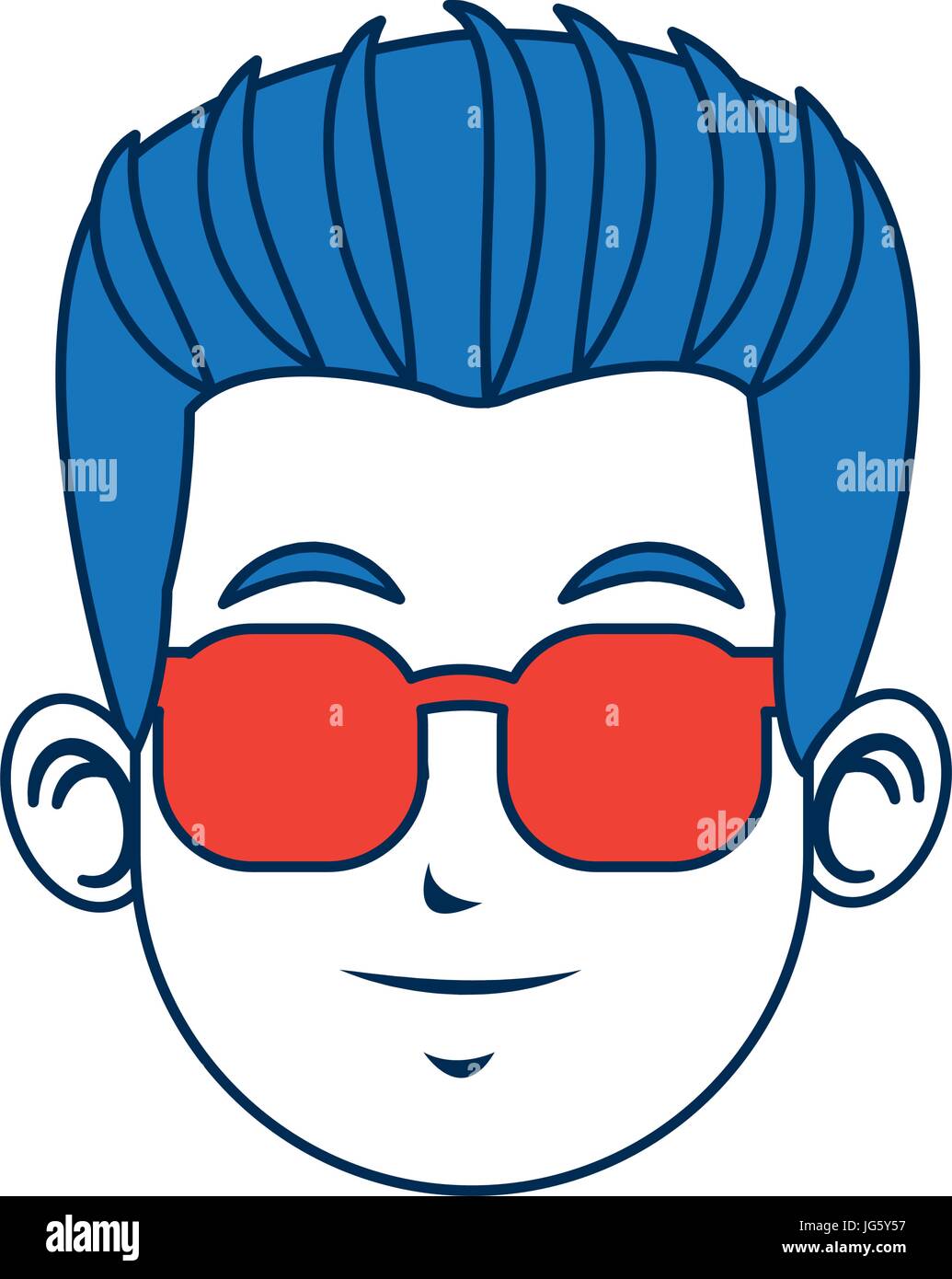 man character blue hair avatar image Stock Vector Image & Art - Alamy