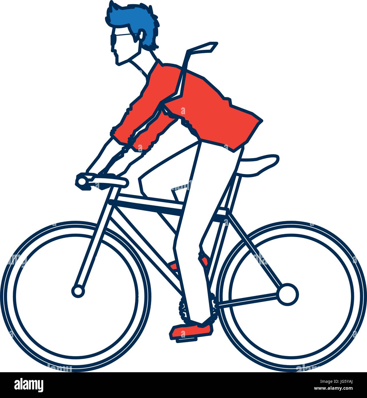 young man riding bicycle transport design Stock Vector Image & Art - Alamy