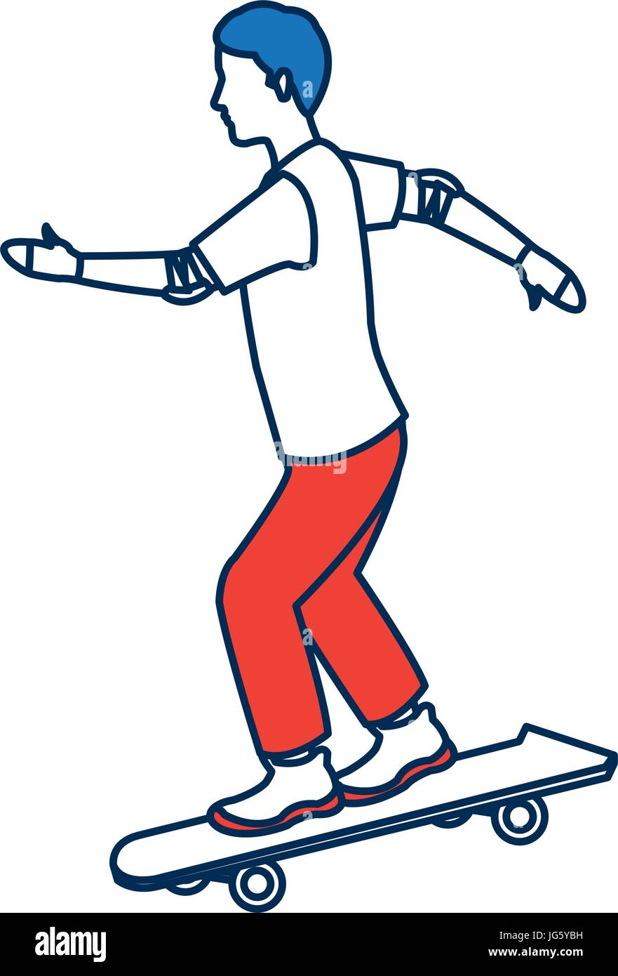 man skating on skateboard icon sport Stock Vector Image & Art - Alamy