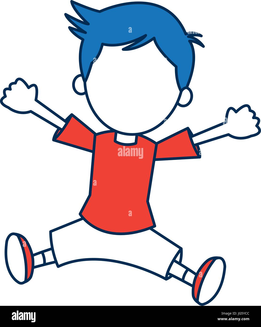 boy cartoon student in blue and orange avatar Stock Vector Image & Art ...