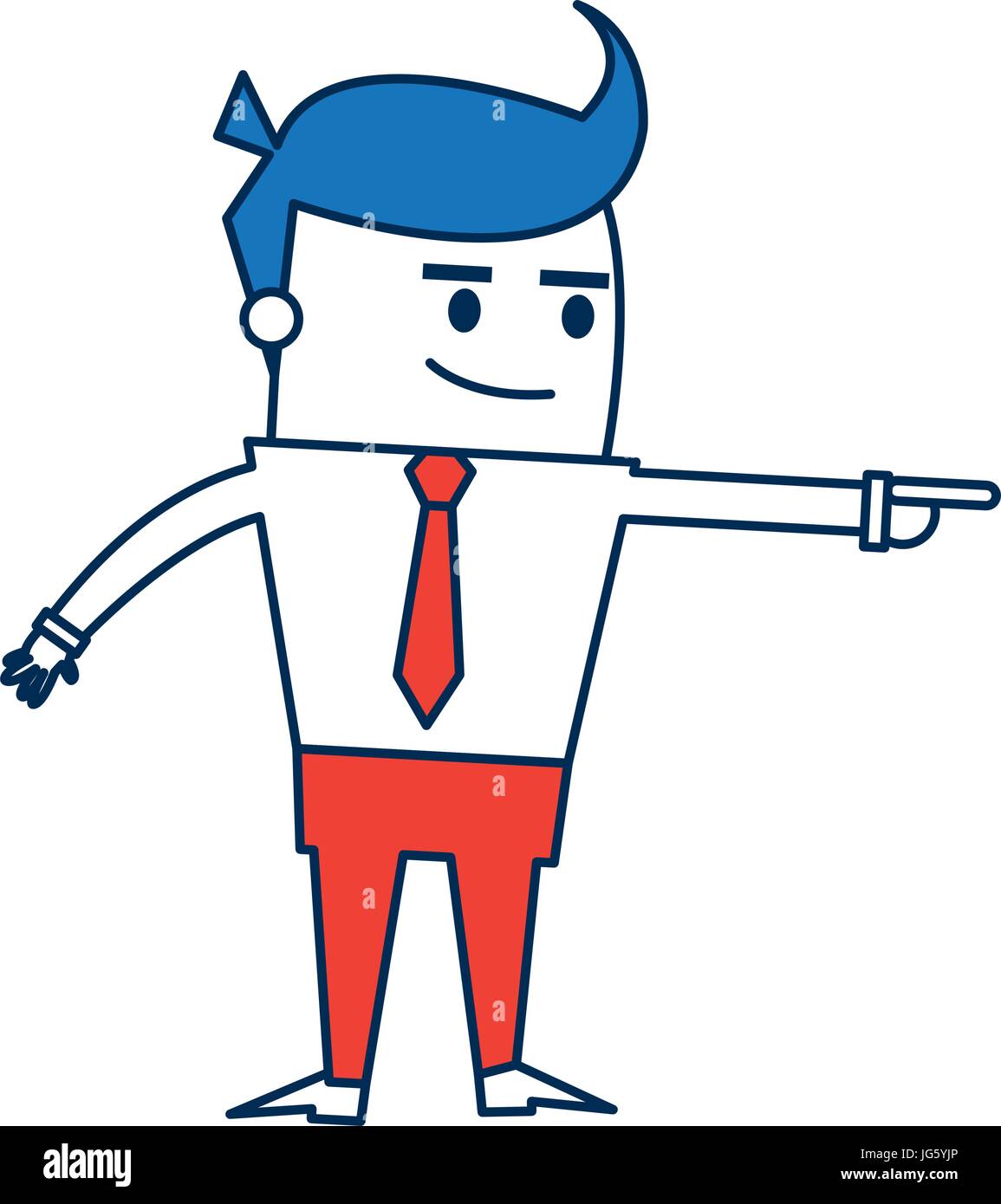 cartoon man business in orange and blue character Stock Vector Image ...