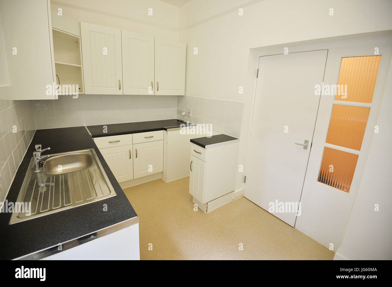 The interior of a council flat in Elm Park Gardens, west London, which ...