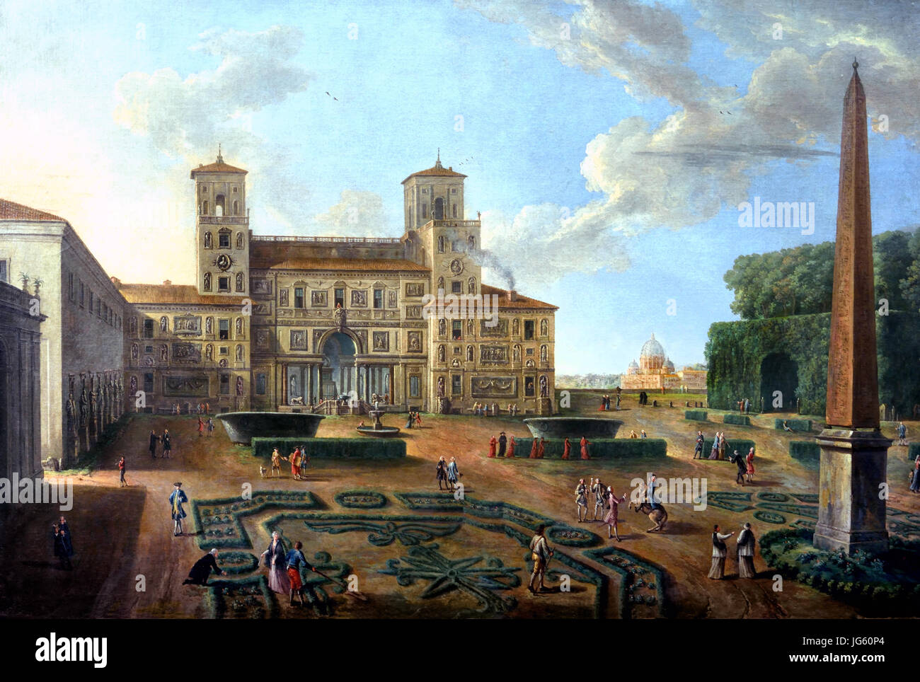 The Villa Medici and Garden in Rome Italy Italian 17th Century The ...