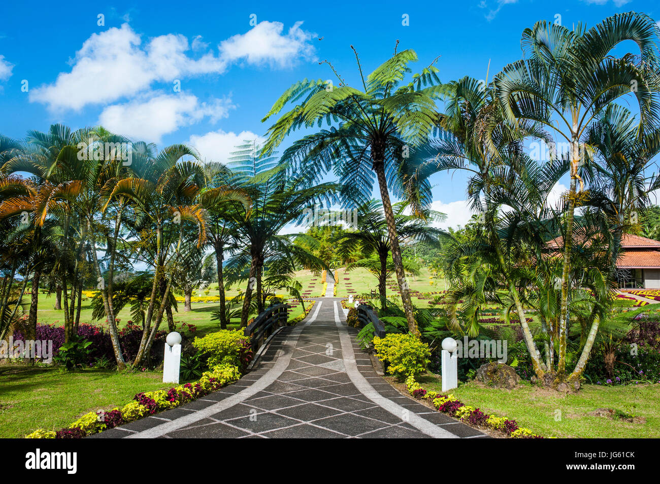 Park of the Baha'i House of Worship Samoa, Upolo, British Samoa, South ...