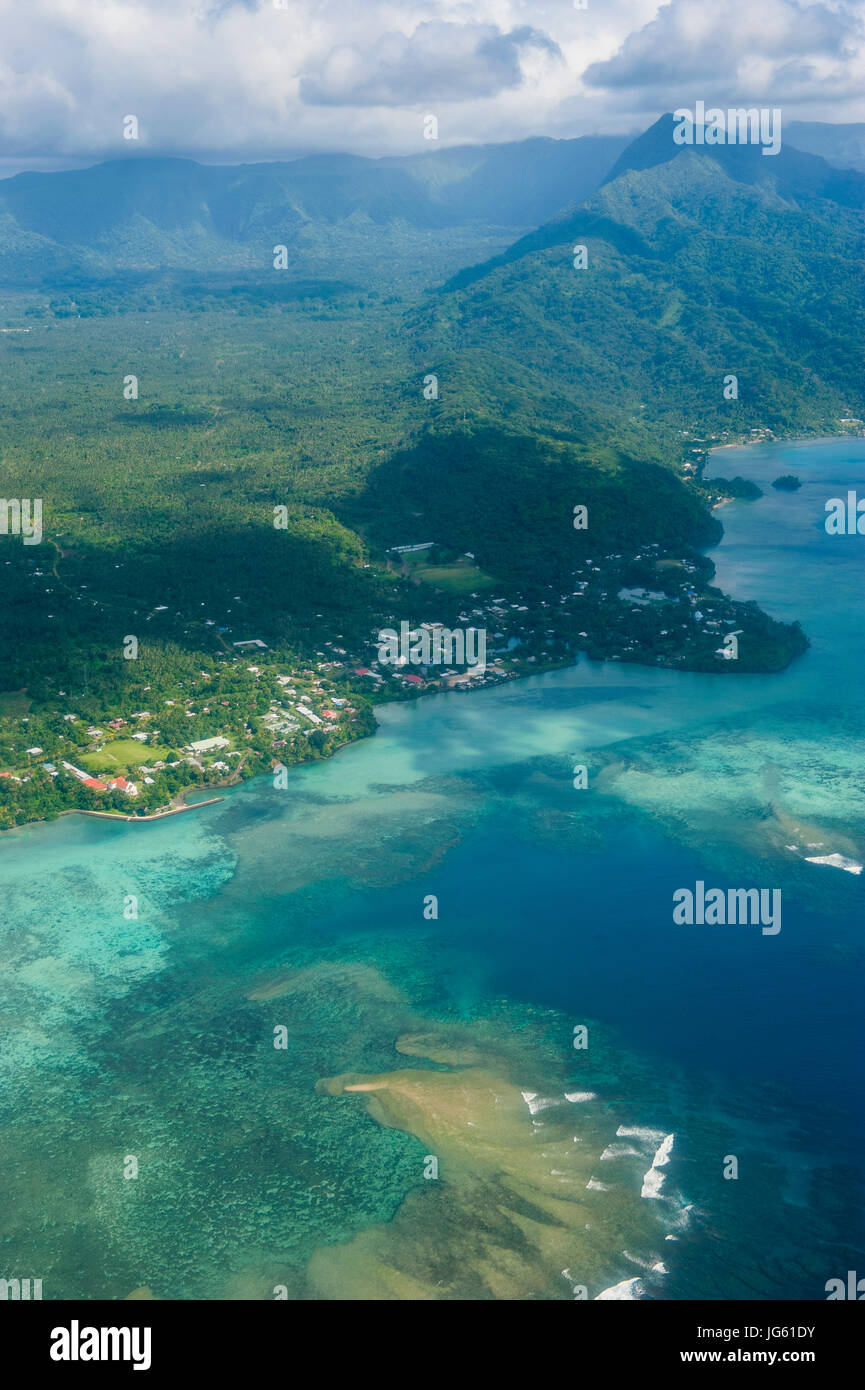 Aerial of the island of Upolo, Samoa, South Pacific Stock Photo - Alamy