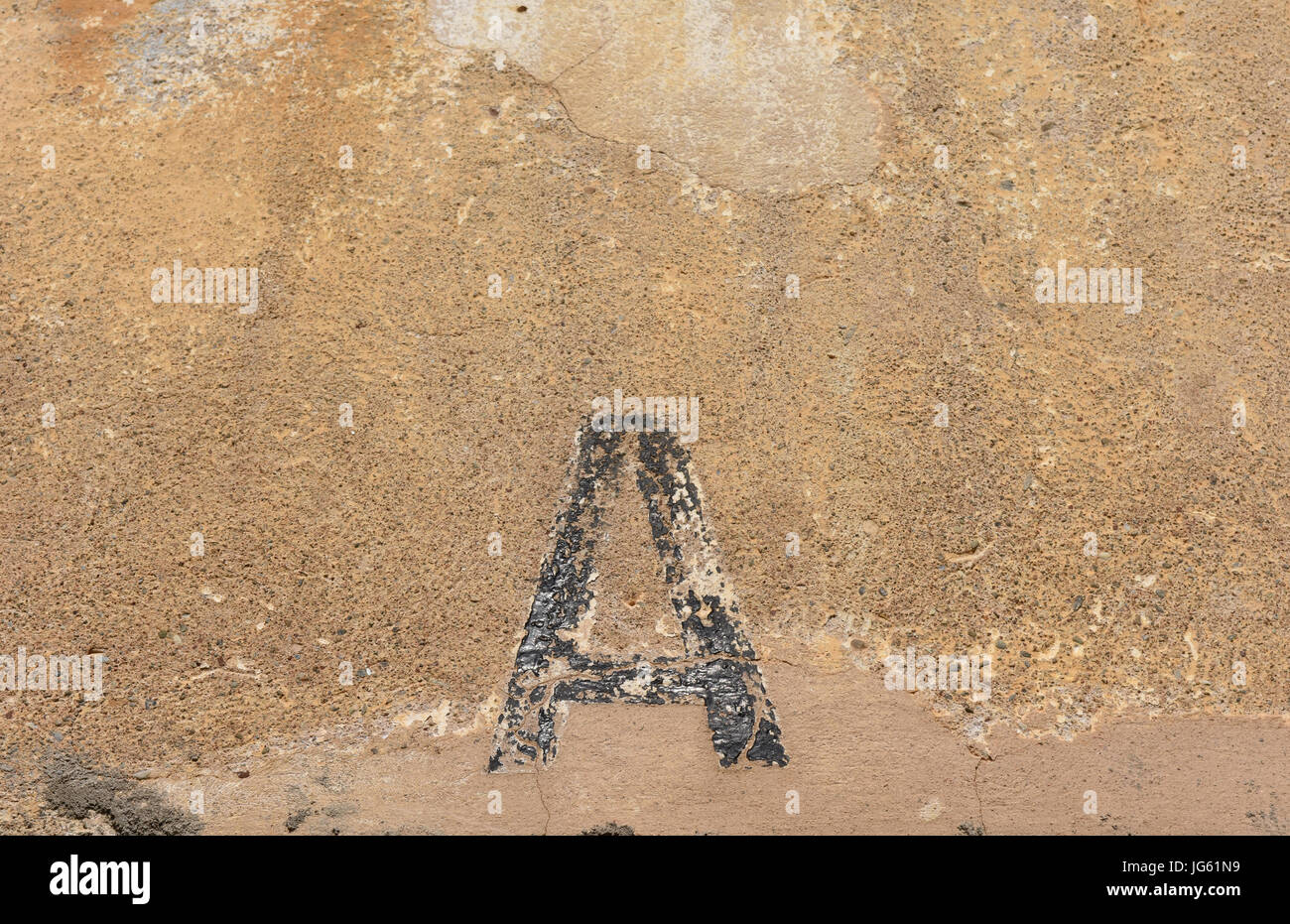 letter A on Wall Stock Photo - Alamy