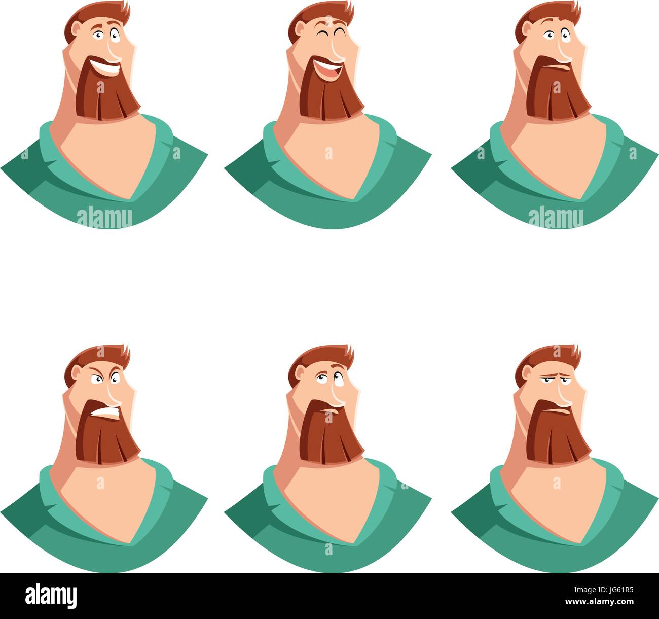 Hipster Man Beard Glasses Stock Vector Images Alamy