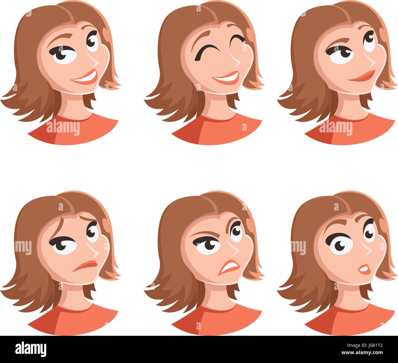 Set of woman face icons Stock Vector Image & Art - Alamy