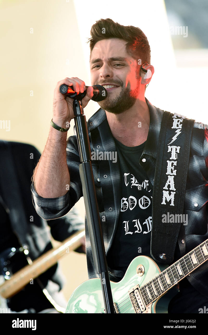 Thomas Rhett performing on NBC's 'Today' at Rockefeller Plaza in New ...