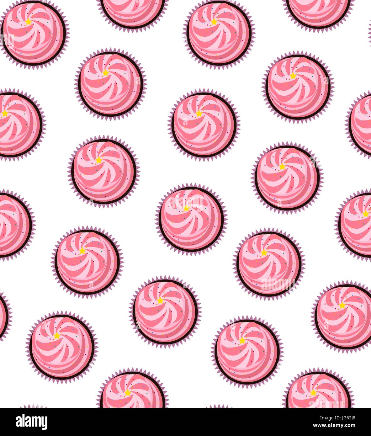 Seamless background, cream cakes Stock Vector Image & Art - Alamy