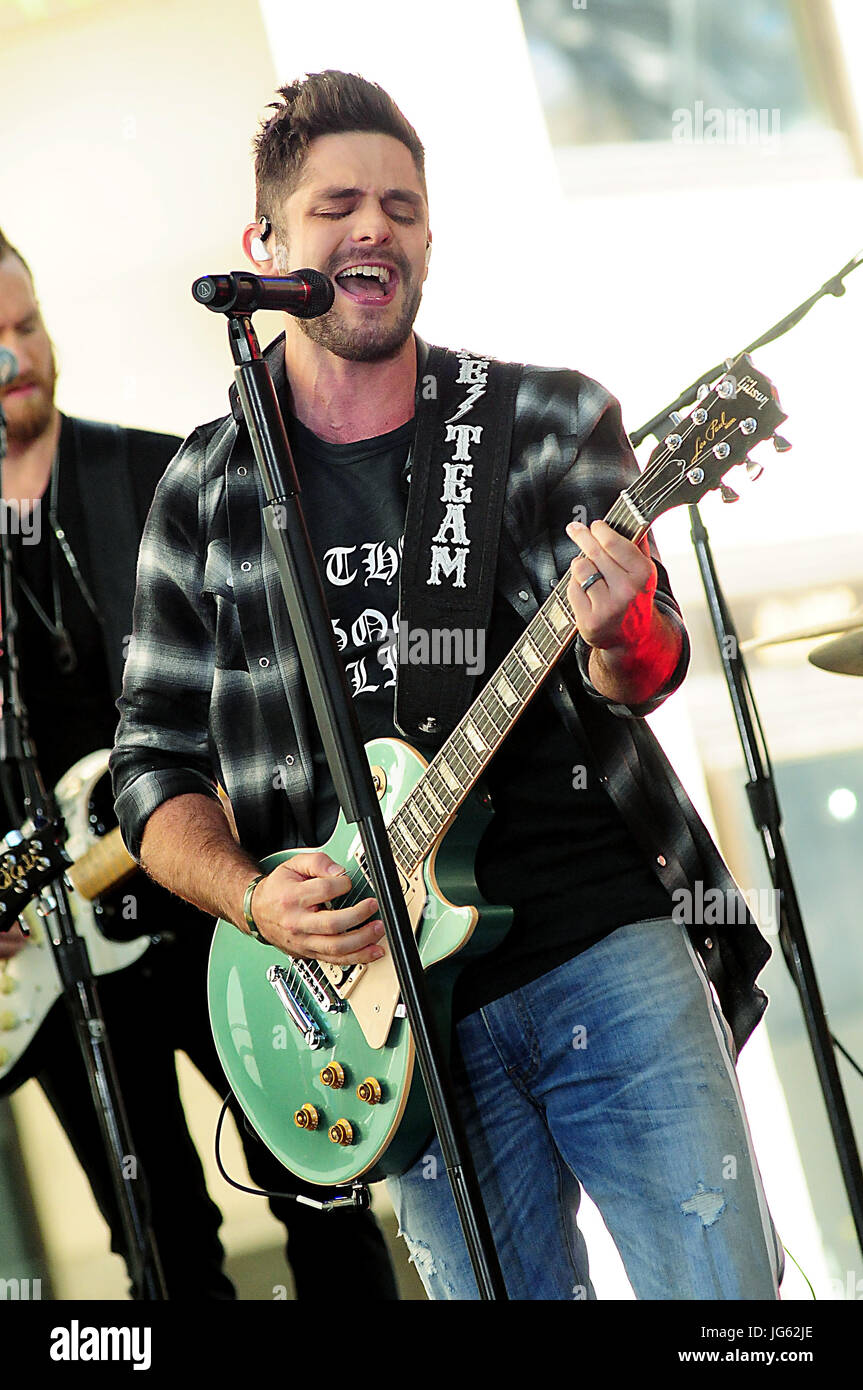 Thomas Rhett performing on NBC's 'Today' at Rockefeller Plaza in New ...