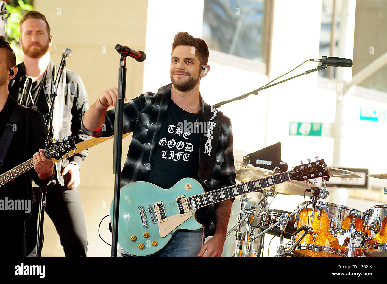 Thomas Rhett performing on NBC's 'Today' at Rockefeller Plaza in New ...