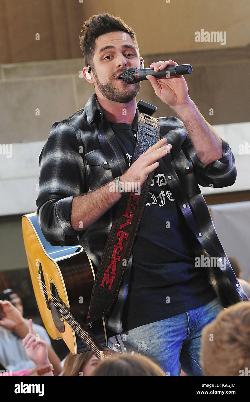 Thomas Rhett performing on NBC's 'Today' at Rockefeller Plaza in New ...
