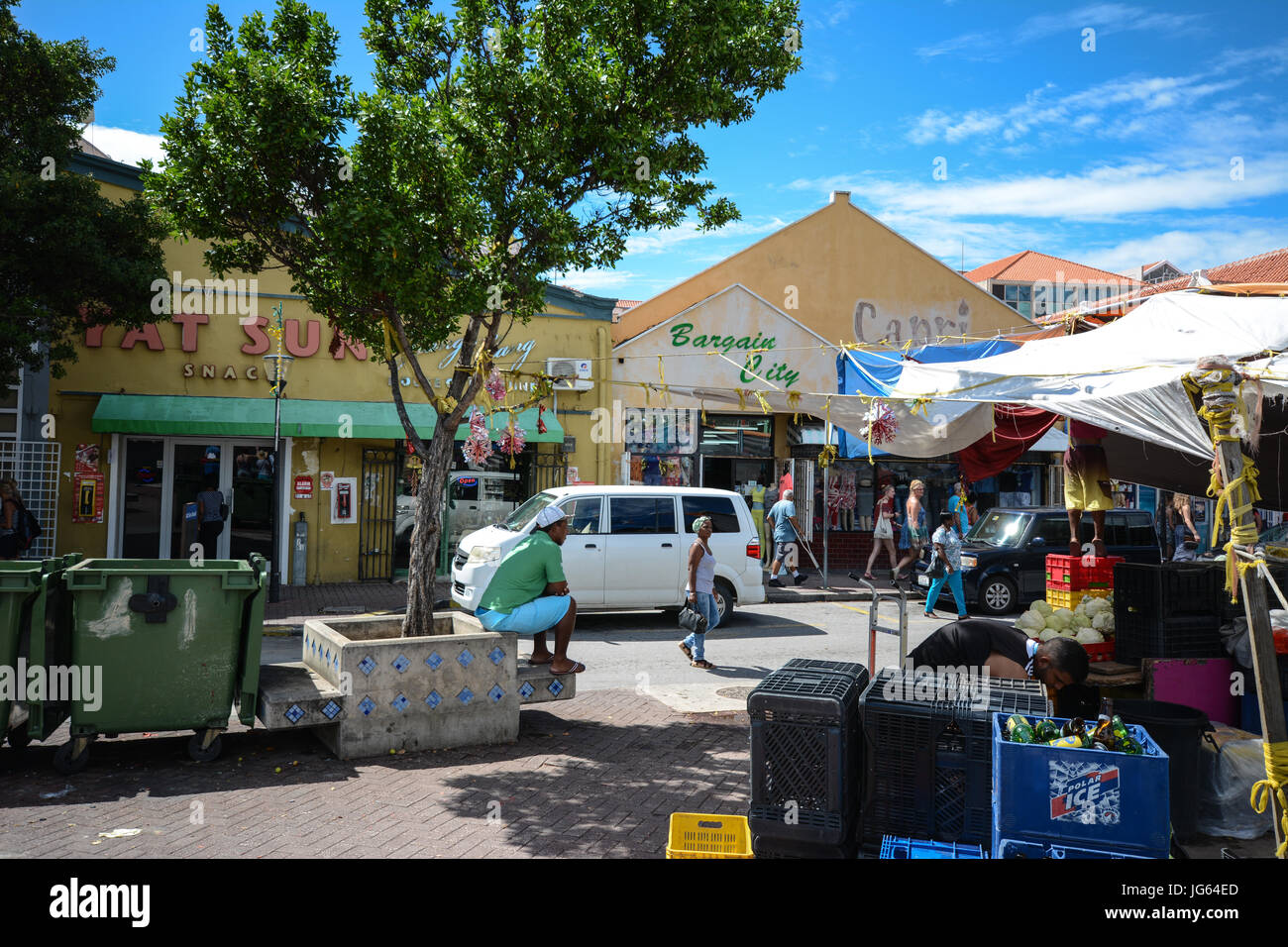 Curaçao Fruit Vegetables Market Caribbean High Resolution Stock ...