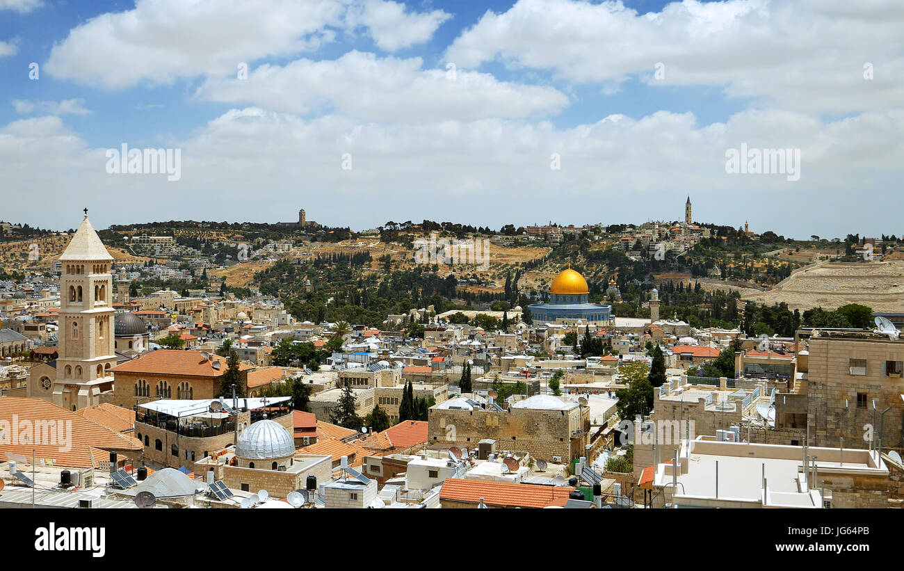 Jerusalem panoramic aerial view Stock Photo - Alamy