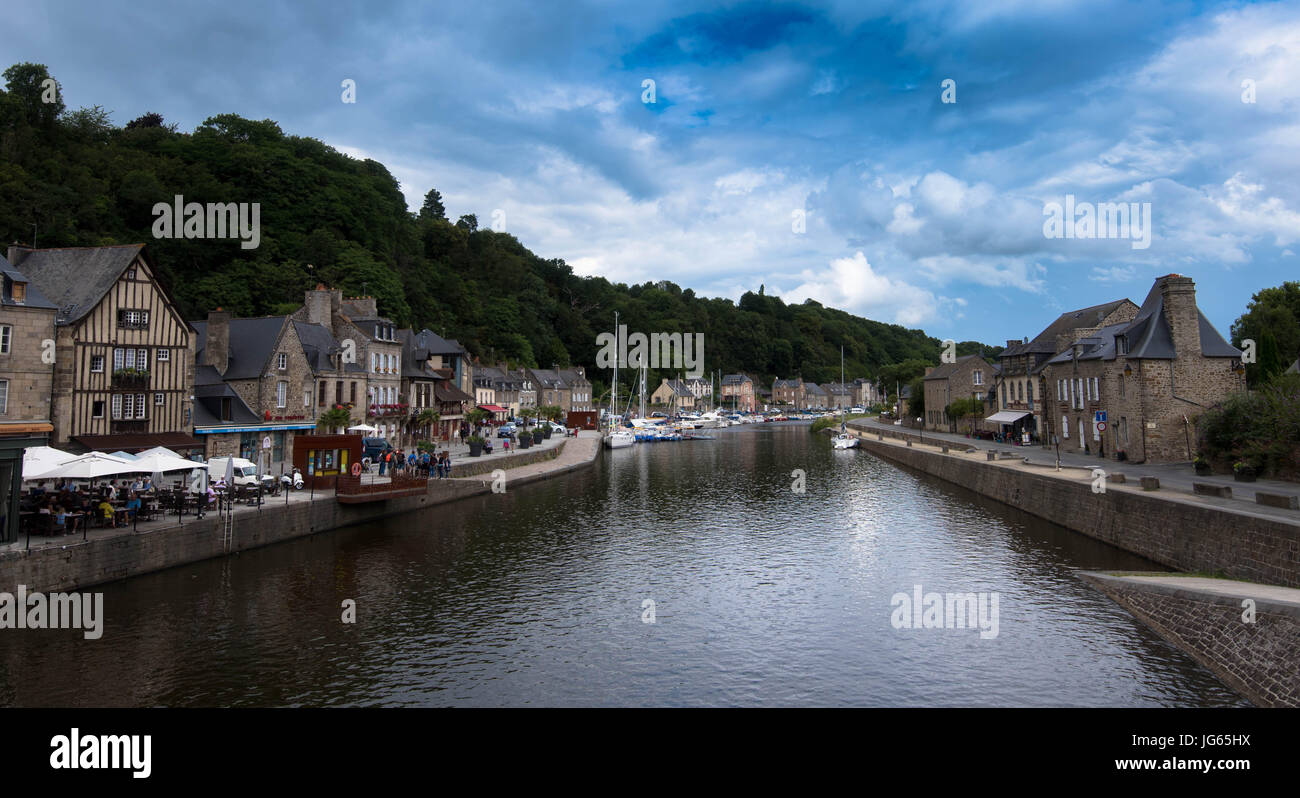 Old town of dinan with the river rance hi-res stock photography and ...
