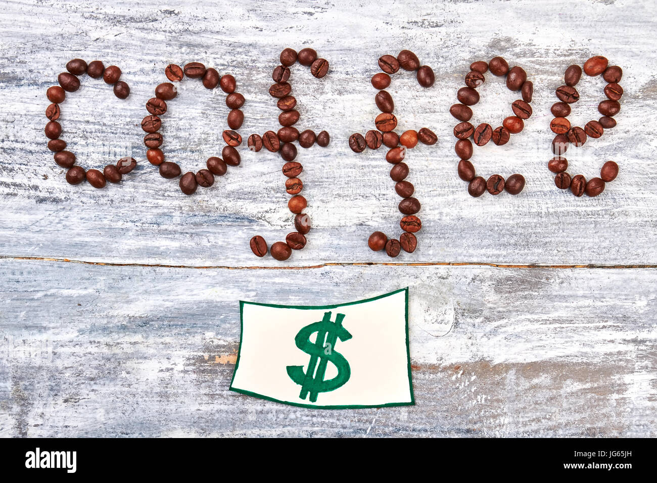 Word coffee and money image Stock Photo - Alamy