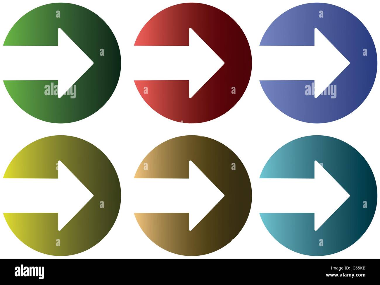 Circle with arrow icons set Stock Vector Image & Art - Alamy