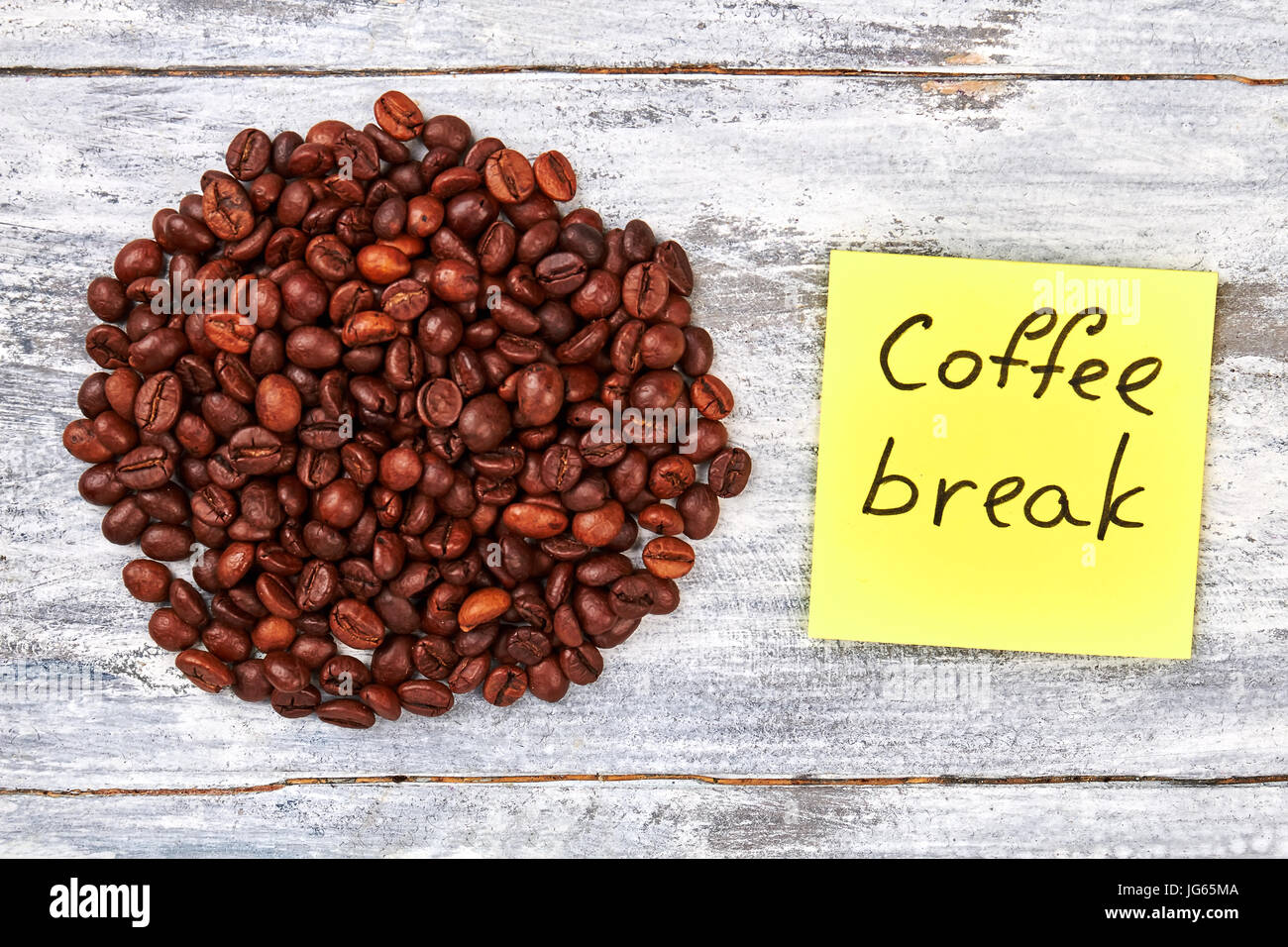 Coffee break and bean Stock Photo - Alamy