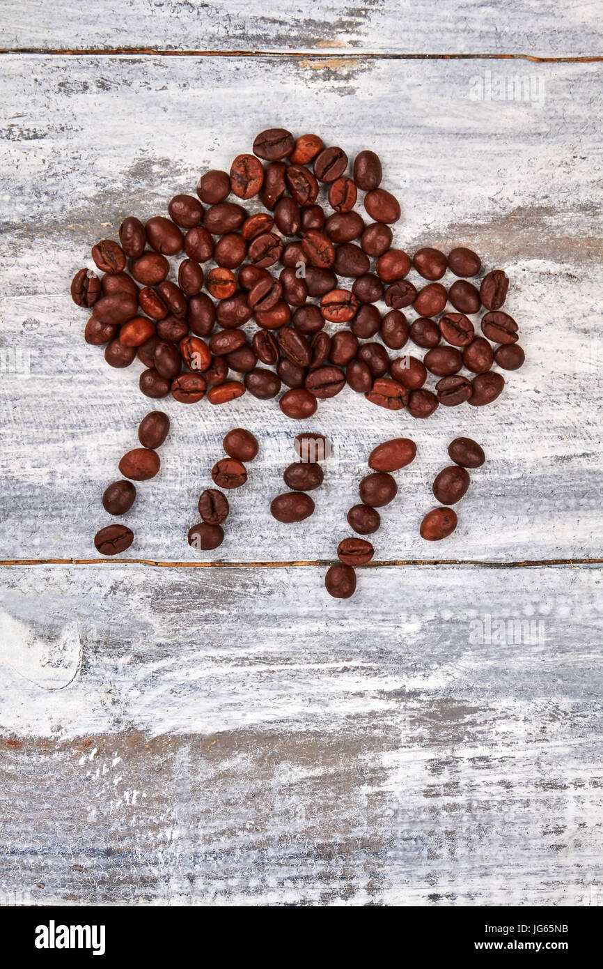 Coffee beans rain on coffee hi-res stock photography and images - Alamy