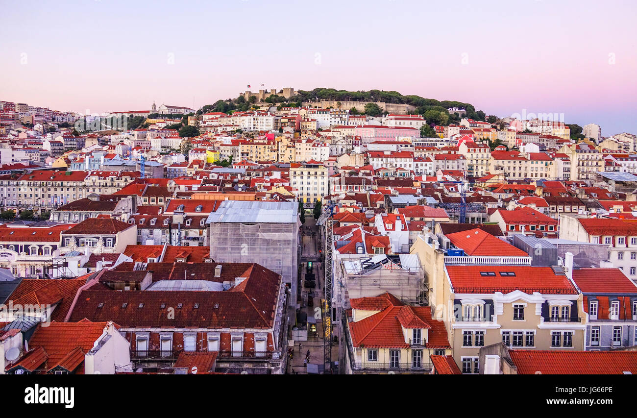 Aerial view over the city of Lisbon on a sunny day - LISBON - PORTUGAL ...