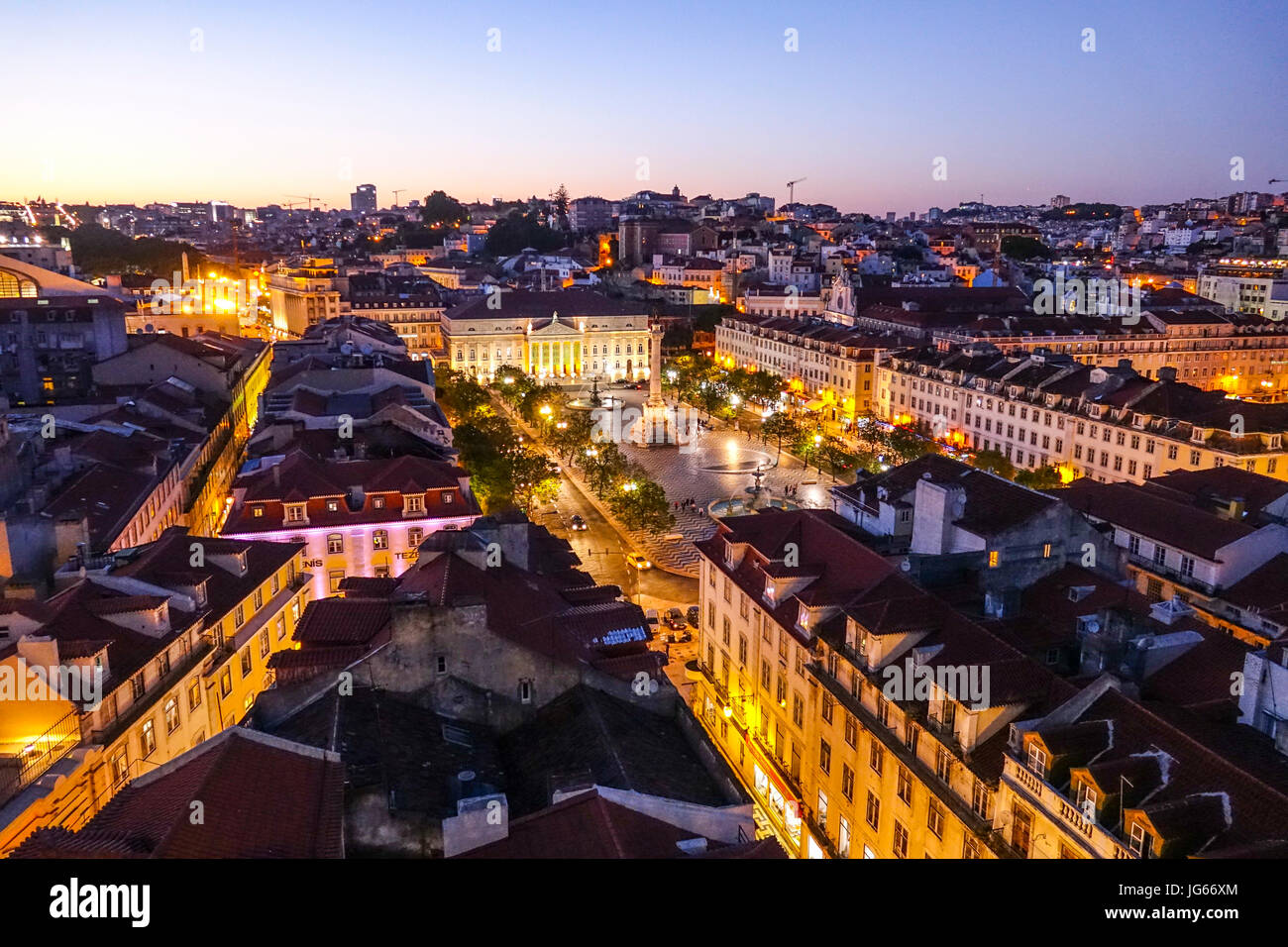 Lisbon at night - amazing city lights - view from above - LISBON ...