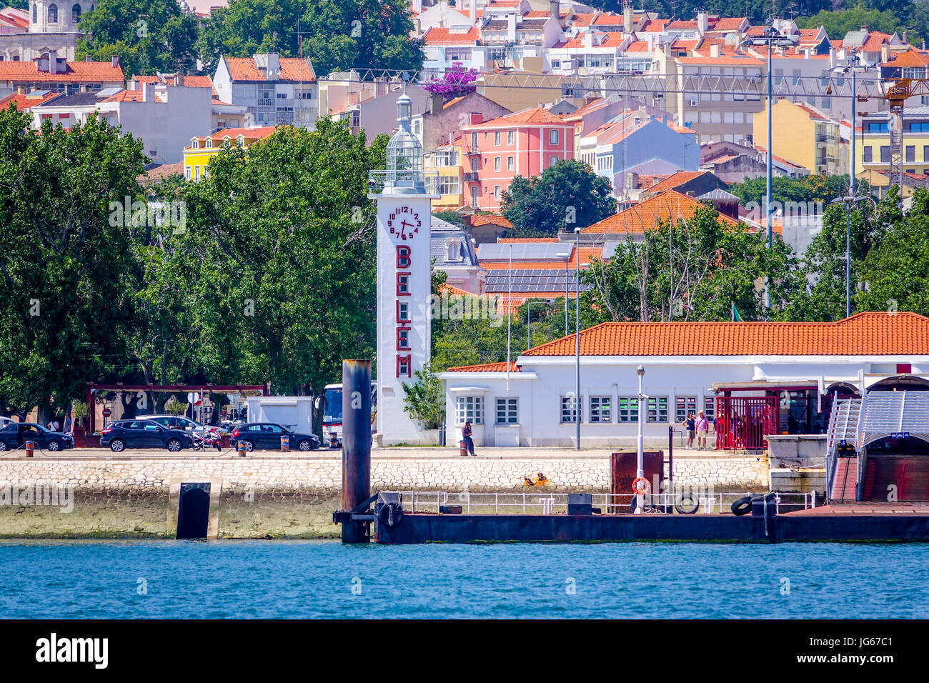 The port of Belem in Lisbon - Belem harbor - LISBON - PORTUGAL Stock ...