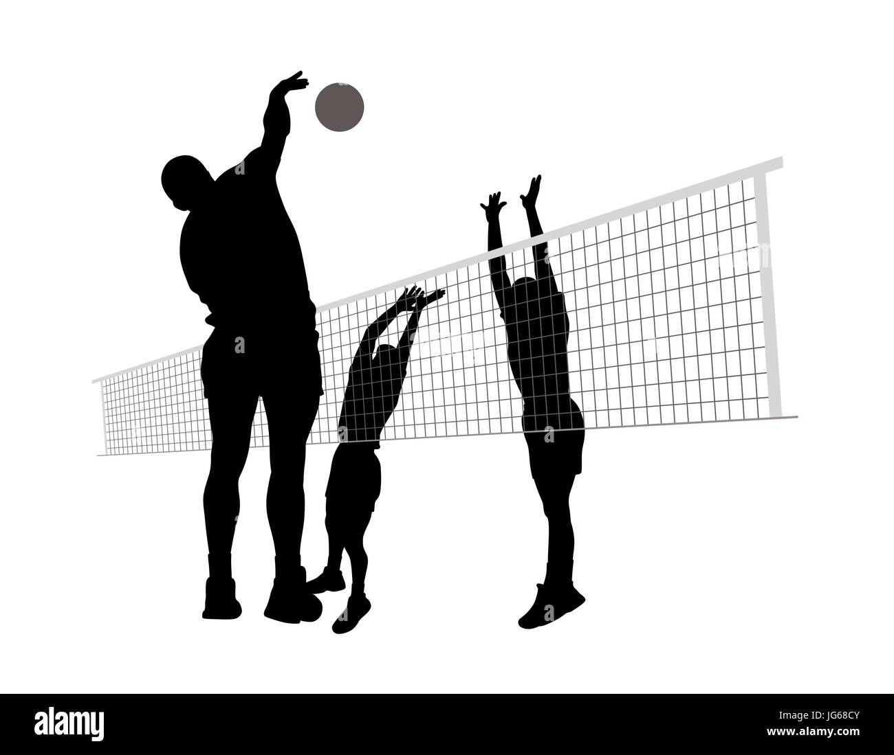 Volleyball net on court Stock Vector Images - Alamy