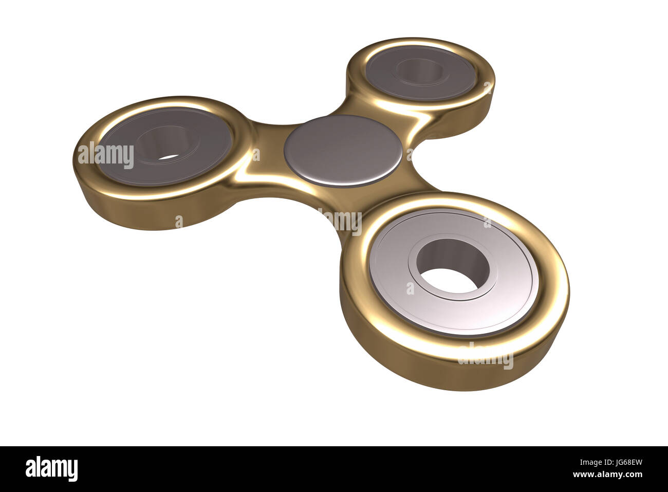 Colourful golden steel metal fidget finger spinner stress, anxiety ...